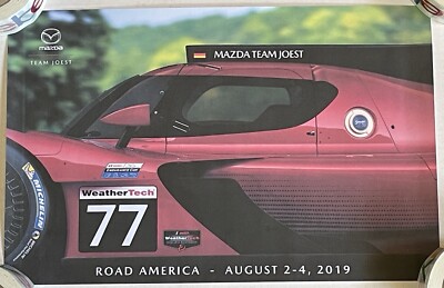 2019 Mazda Team Joest Road America Race Poster IMSA Prototype #77 Car ...