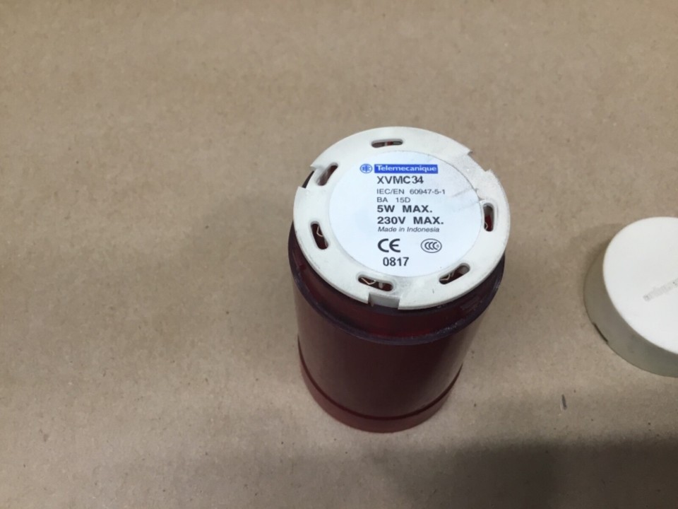 Telemecanique Stack Light XVMC34 Red Beacon Tower Light With Cap #34A27 ...