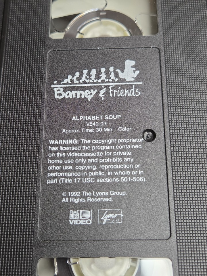 Barney & Friends - Alphabet Soup (VHS 1992) | eBay