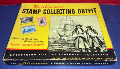 Vintage The Discoverer Stamp Collecting Outfit & The Universal Stamp ...