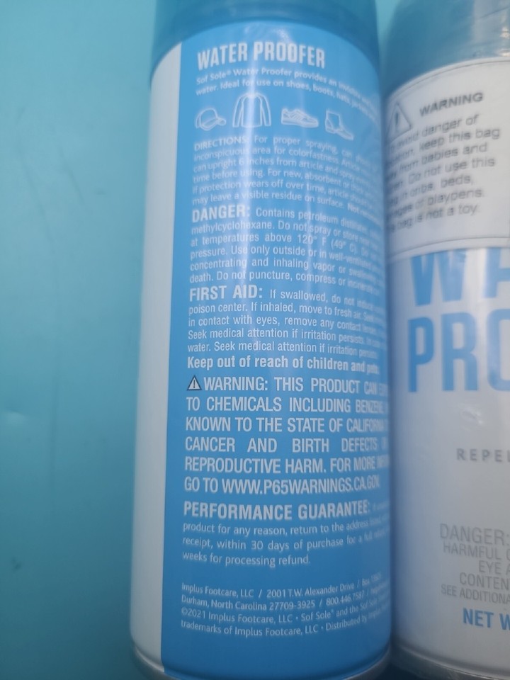 2 X Sof Sole Water Proofer Spray for Shoes, Boots, and Jackets | eBay