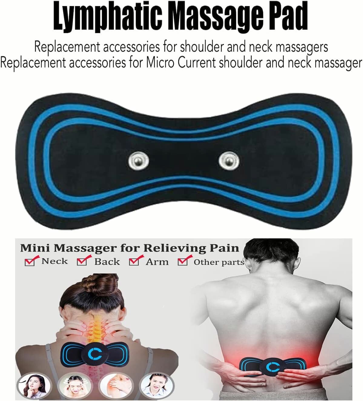 Portable Electric Neck Massager Back Cervical Vertebra Stimulator ...