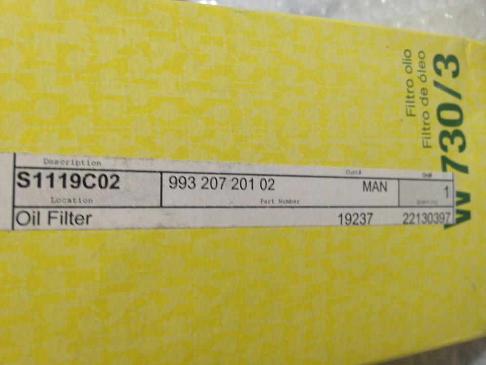 For Porsche 911 '95-'98 Large Oil Filter Mann Filter | eBay