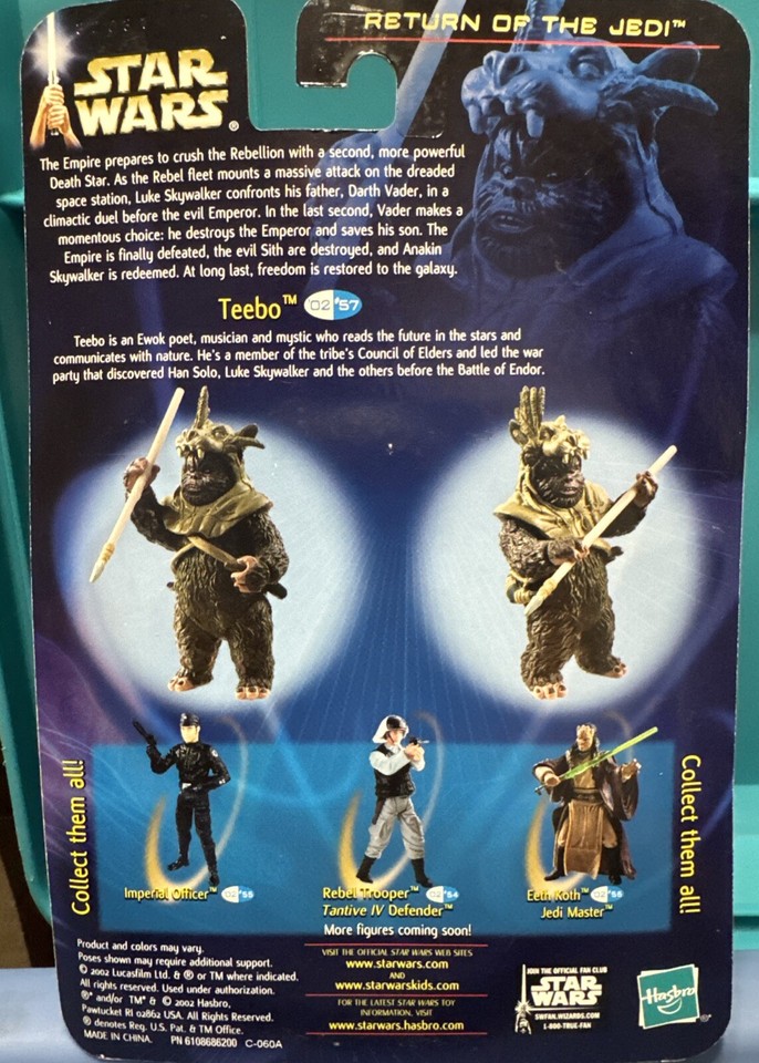 Star Wars TEEBO Ewok Action Figure SAGA #57 Return Of The Jedi Endor ...
