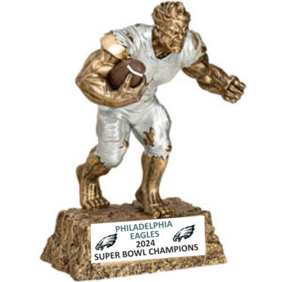 PHILADELPHIA EAGLES 2024 SUPER BOWL CHAMPIONS MONSTER FOOTBALL TROPHY ...