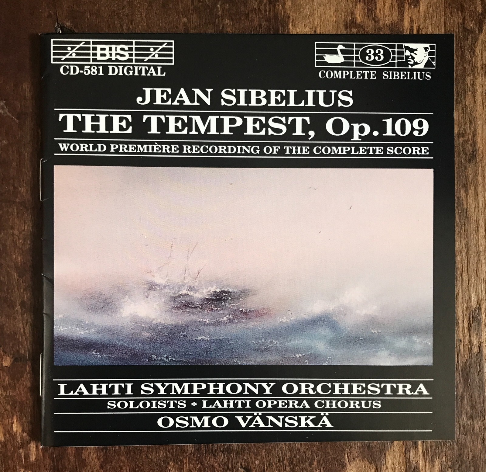 SIBELIUS THE TEMPEST Op. 109 Osmo Vanska Lahti Symphony Orchestra NM ...