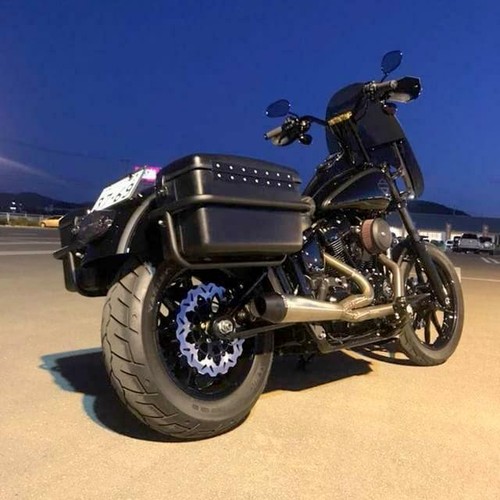 Harley Dyna Street Fat Bob Wide Super Glide FXR FXRP Police Saddlebags ...