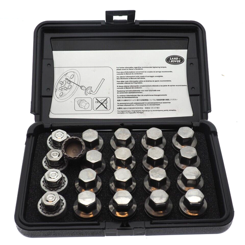 SET OF RANGE ROVER SPORT L494 VOGUE L405 SILVER LOCKING WHEEL NUTS ...