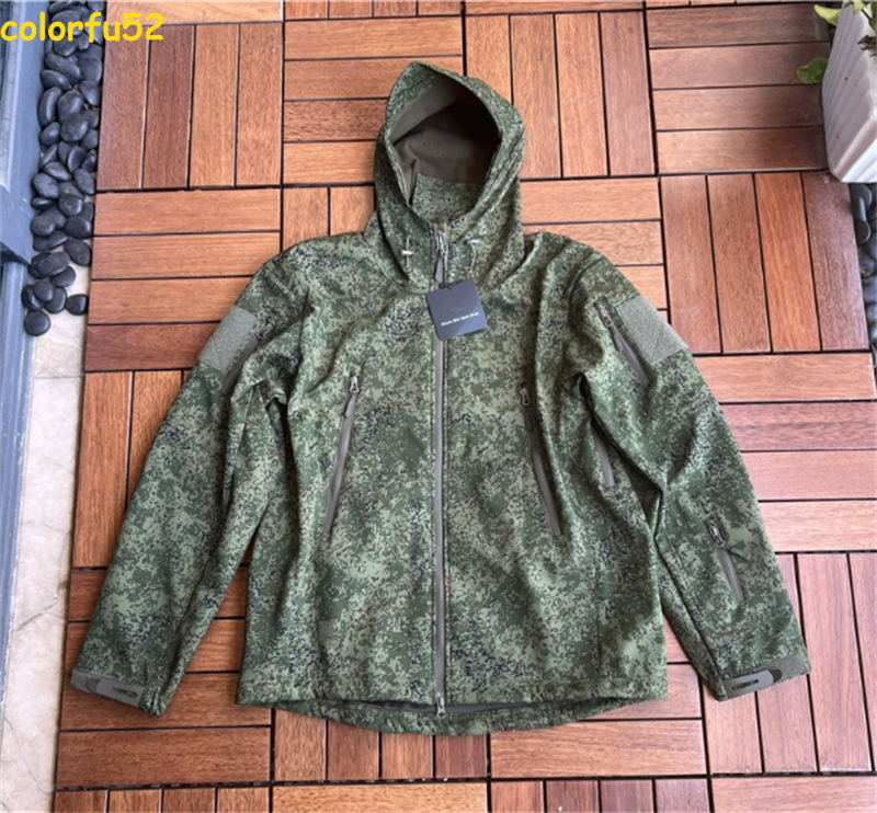Russian EMR Green Camo Tactical Jacket Waterproof Fleece Outwear Zipper ...