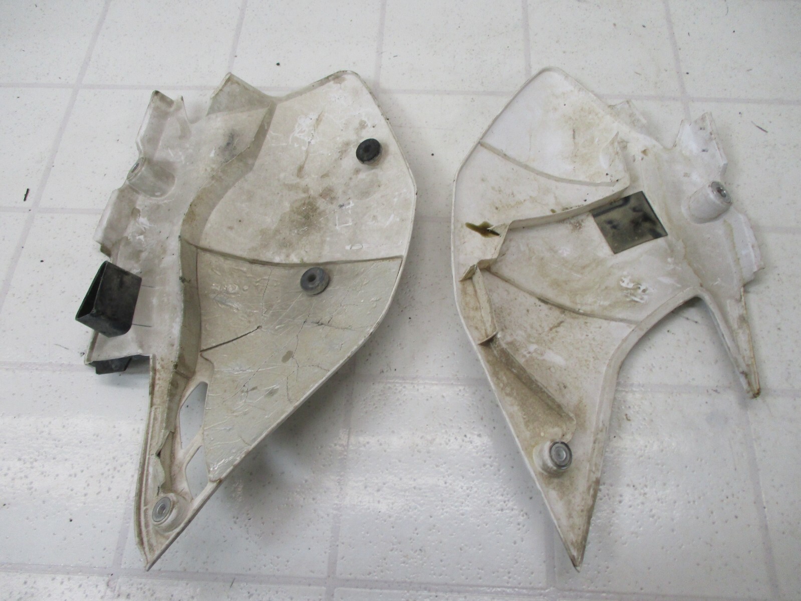 08 2008 Yamaha WR250 WR 250 F Motorcycle Body White Plastic Side Panels ...