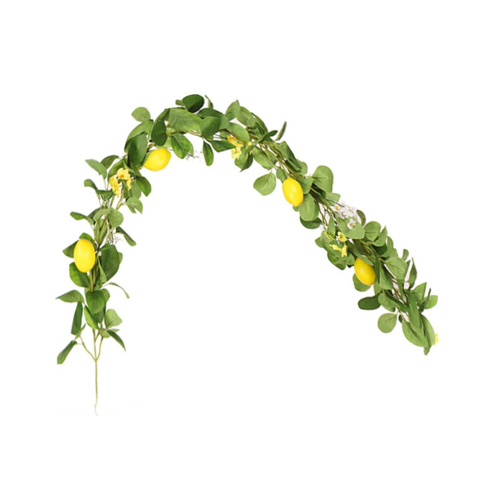 hanging lemon summer fruit garland botanical decor Fake Leaf Vine ...