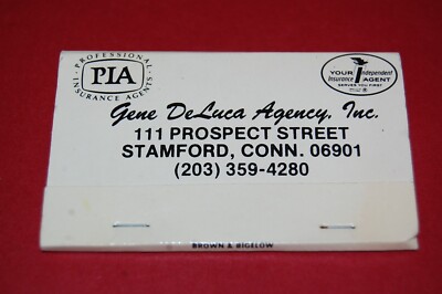 Gene DeLuca Insurance Agency, Inc. Stamford, CT Vintage Full Unstruck ...