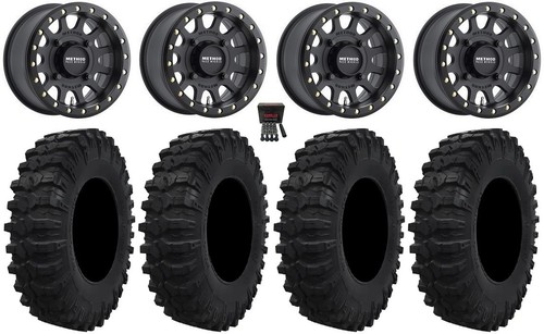 Method 401 Bdlk 15" Wheels Bk 5+1 32" Dual Threat Tires Can-Am Maverick ...