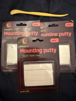 3x GreenFix Adhesive Putty 2oz Grey Poster Tacky Putty Mounting Putty ...