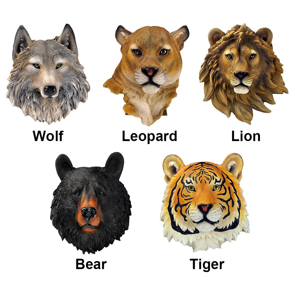 Wall Mount Hanging Animal Head Ornament Decoration Resin Realistic ...