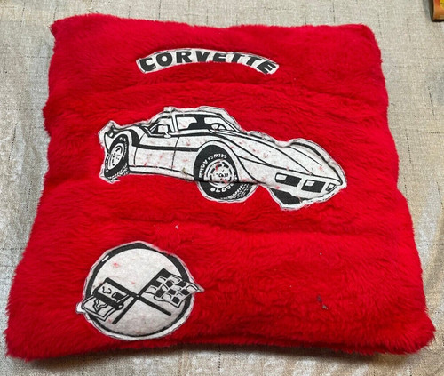 Vintage Corvette Racing Car Red Throw Pillow Decor 13" X 13 ...