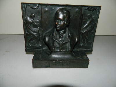 Vintage Pompeian Bronze clad Bookend (1) of Robert Burns | eBay