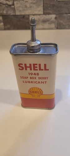 Vntg NOS SHELL SOAP BOX DERBY lead top and cap LUBRICANT HANDY OILER | eBay