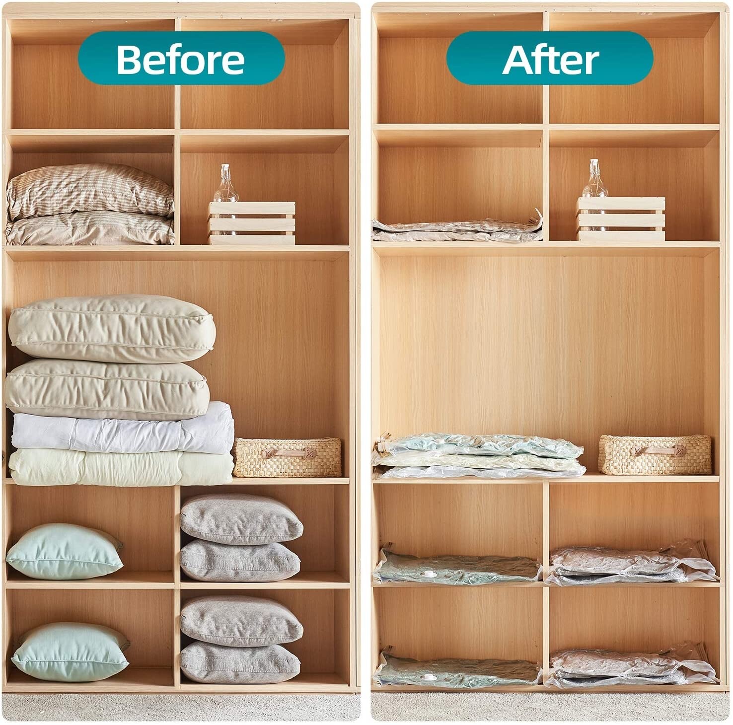 Bolsas Para Guardar Ropa De Almacenamiento En El Closet Al Vacío 8 ...