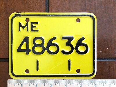 1968 Maine Motorcycle License Plate Tag | eBay