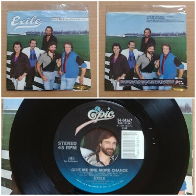 EXILE Give Me One More Chance 45 7" POP ROCK Record Vinyl Epic Records ...