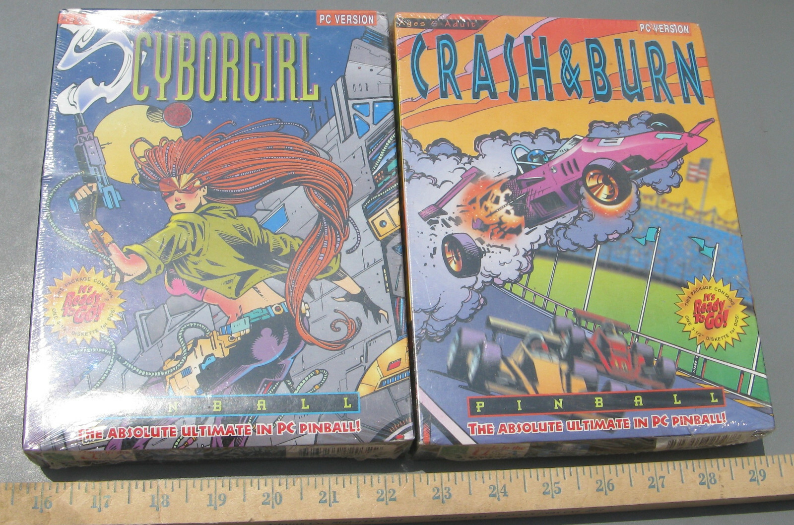Cyborgirl Pinball and Crash & Burn PC Computer Games Plastic Sealed ...