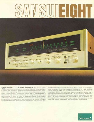 High resolution scans of the very rare brochure for Sansui Eight ...