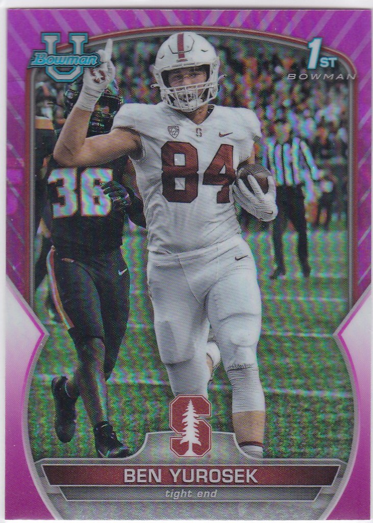 2022 Bowman Chrome University #23 Ben Yurosek Pink insert Bowman 1st ...