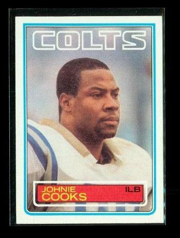 Vintage 1983 TOPPS Football Trading Card #210 JOHNIE COOKS Baltimore ...