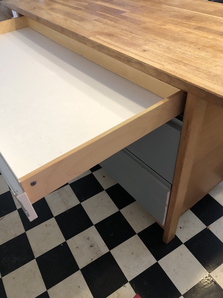 IKEA Varde/Bravad Free-standing Unit, 3 Drawers And Substantial Wooden ...