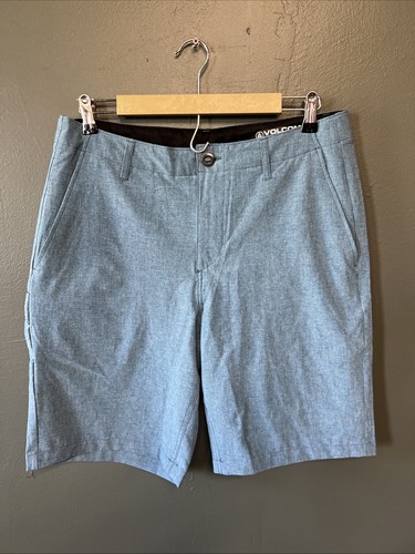 Volcom Shorts Size 32 Surf And Turf Light Blue 4 Way Stretch Hybrid | eBay