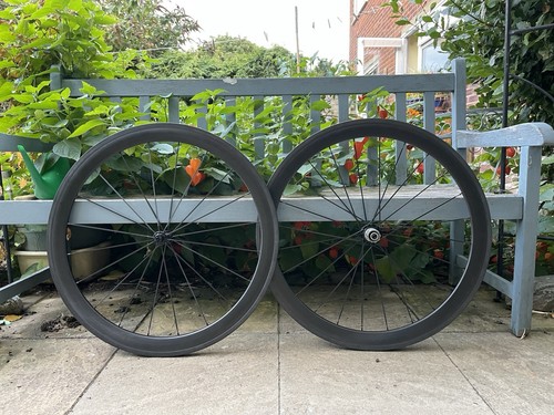 NEW, Carbon Wheelset, 11 Speed, 700c, Deep Section 50mm, Tubular, Rim ...