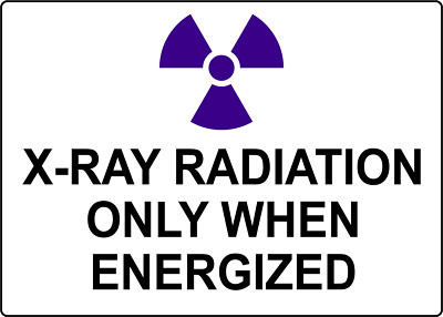 X-RAY RADIATION ONLY WHEN ENERGIZED | Laminated Vinyl Decal Sticker ...