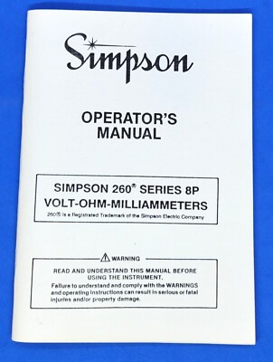 Manuals & Books - Simpson 260 Series