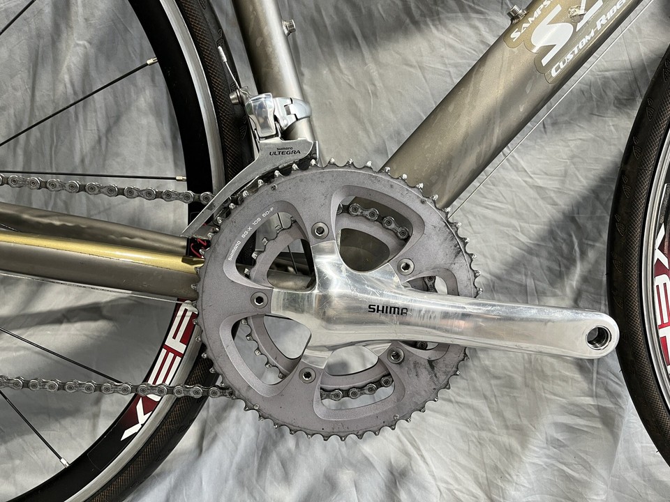 Sampson Titanium Road Bike Custom 58cm Carbon Fork Centaur Mix 2x10 Rim ...