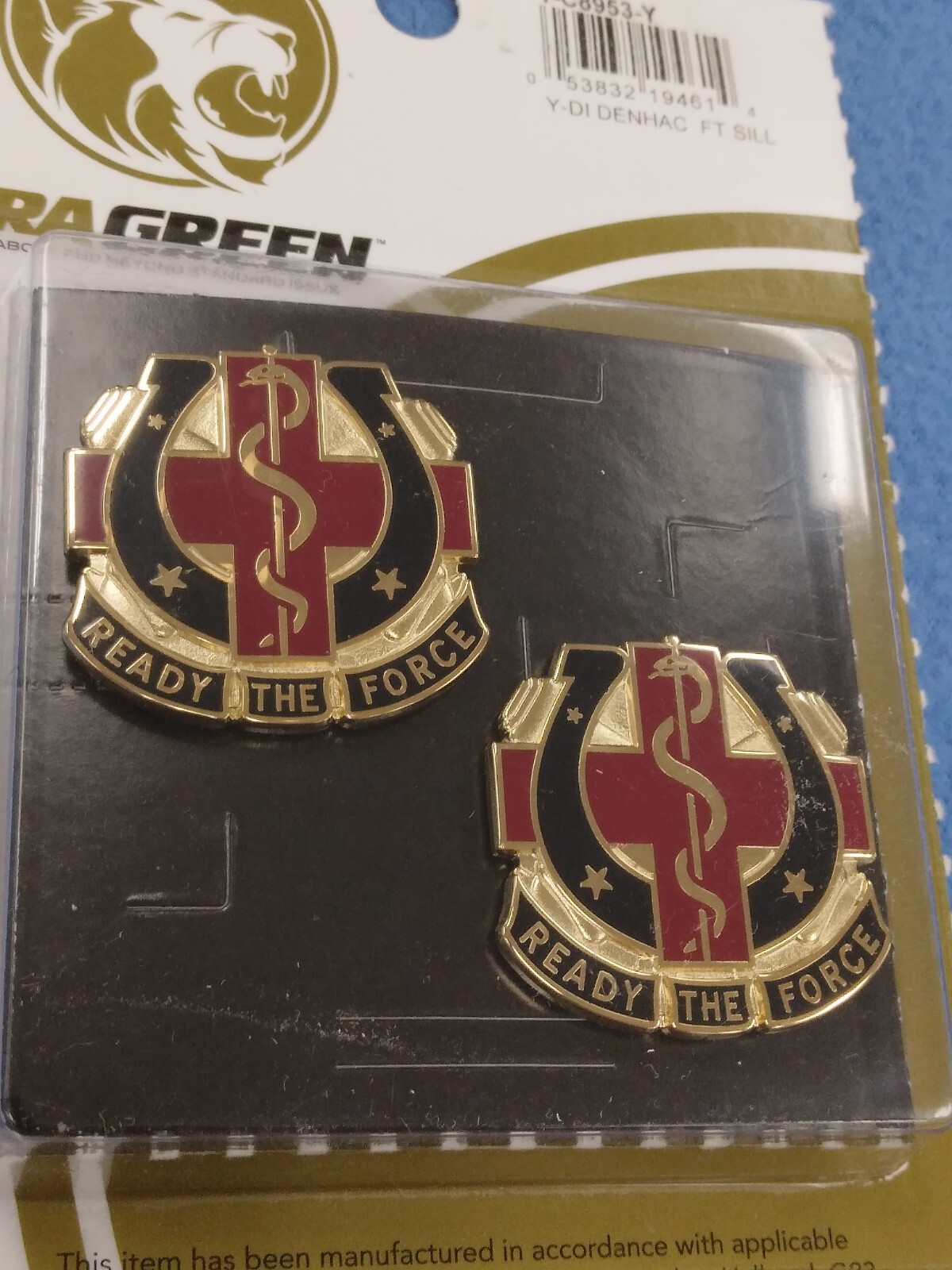 PAIR OF IRA GREEN - US Army DENHAC FT. SILL DUI Crest - NEW G-23 | eBay