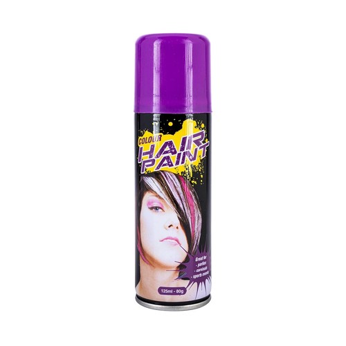Purple Hair Spray Paint Non-Toxic Washable Party Fun Fluro Dye ...