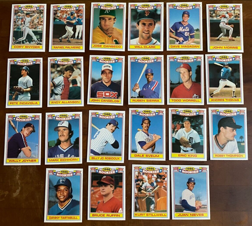 1987 Topps Rookies Commemorative Glossy 22 Card set J. Canseco, Will ...
