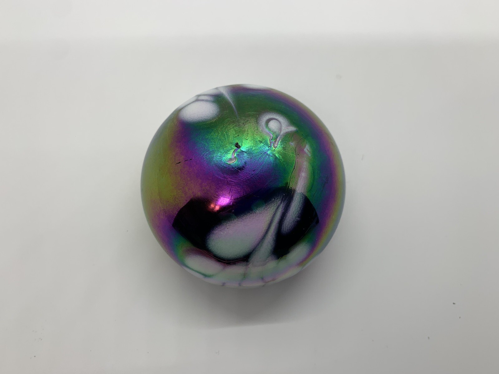 VINTAGE IRIDESCENT SPOTTED ART GLASS PAPERWEIGHT (3 X 2 Inch ) | eBay