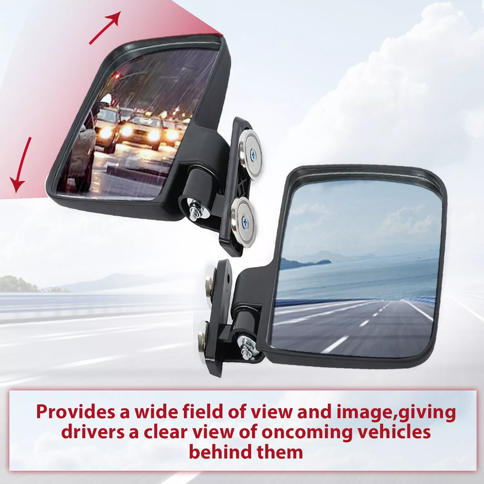Pair 228lb Rated Magnet Tractor Mover Side Mirror Universal for ...