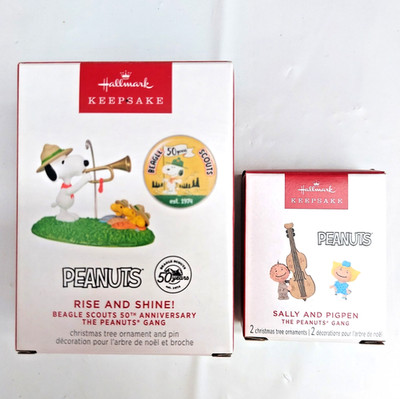 Hallmark Peanuts Ornaments: Snoopy Rise & Shine Beagle Scouts, Sally ...