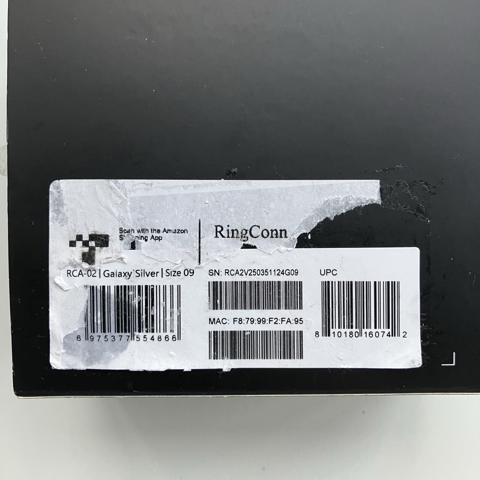 RingConn Gen 2 Air Smart Ring Size 9, Color: Galaxy Silver, Model RCA ...