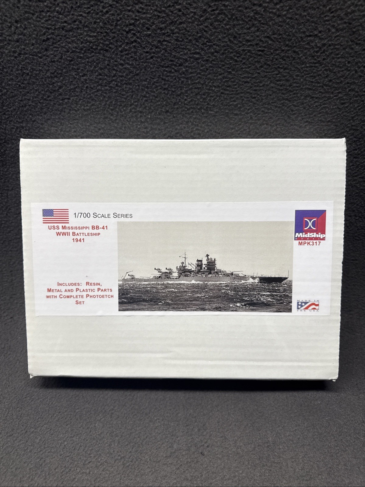 Midship Models MPK317 1/700 USS Mississippi BB-41 WWII Battleship ...