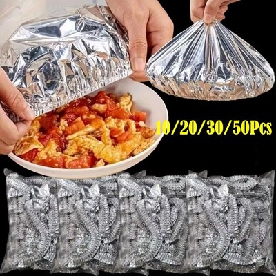 10/20/30/50Pcs Aluminum Foil Aluminum Foil Film Food Cover Food Storage ...
