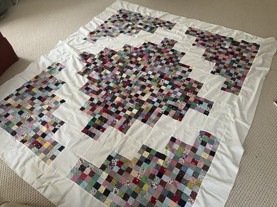 Vintage Patchwork Quilt Top Unfinished 76 X 85 Inches | eBay