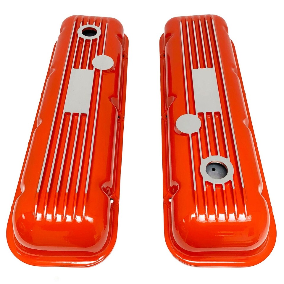 Big Block Chevy Orange Valve Covers - Die-Cast Aluminum - Custom ...
