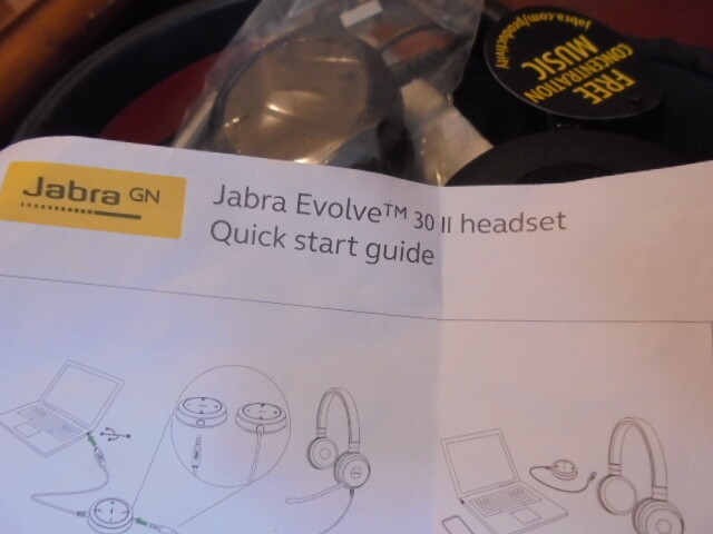 Jabra Evolve 30 II Mono MS Microphone Headset Model HSC060 ENC060 ...