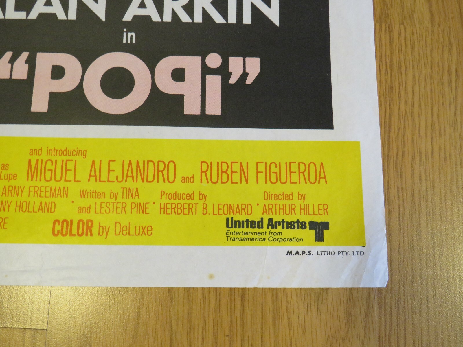 POPI ORIGINAL 1969 DAYBILL CINEMA FILM MOVIE POSTER alan Arkin COMEDY ...
