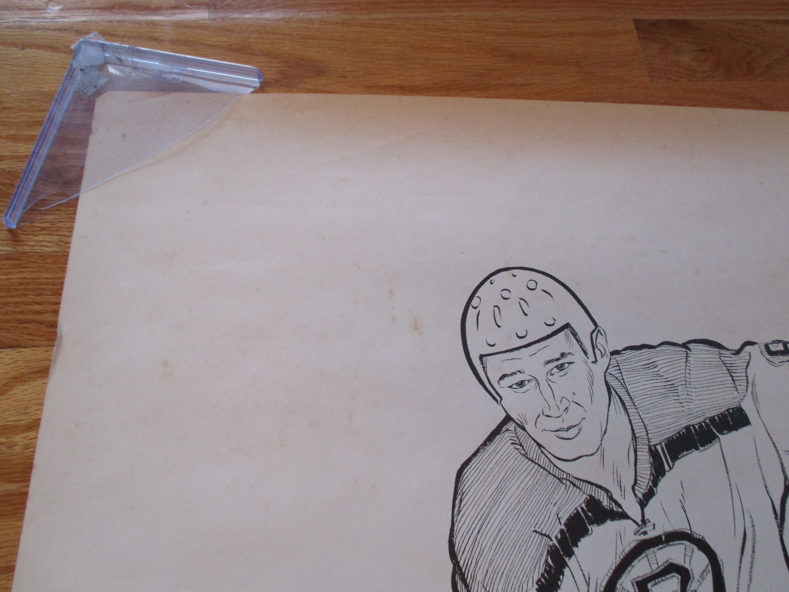 Rare 1971 Cartoonists Jim Dobbins TED GREEN Boston Bruins B&W Poster ...
