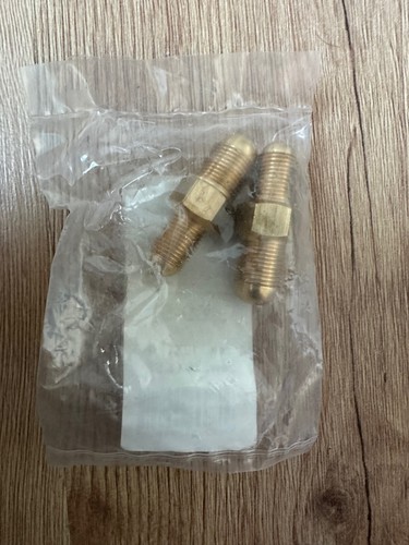 2X Brake Line Pipe Brass Male to Male Fitting Connector Coupler M10x1 ...